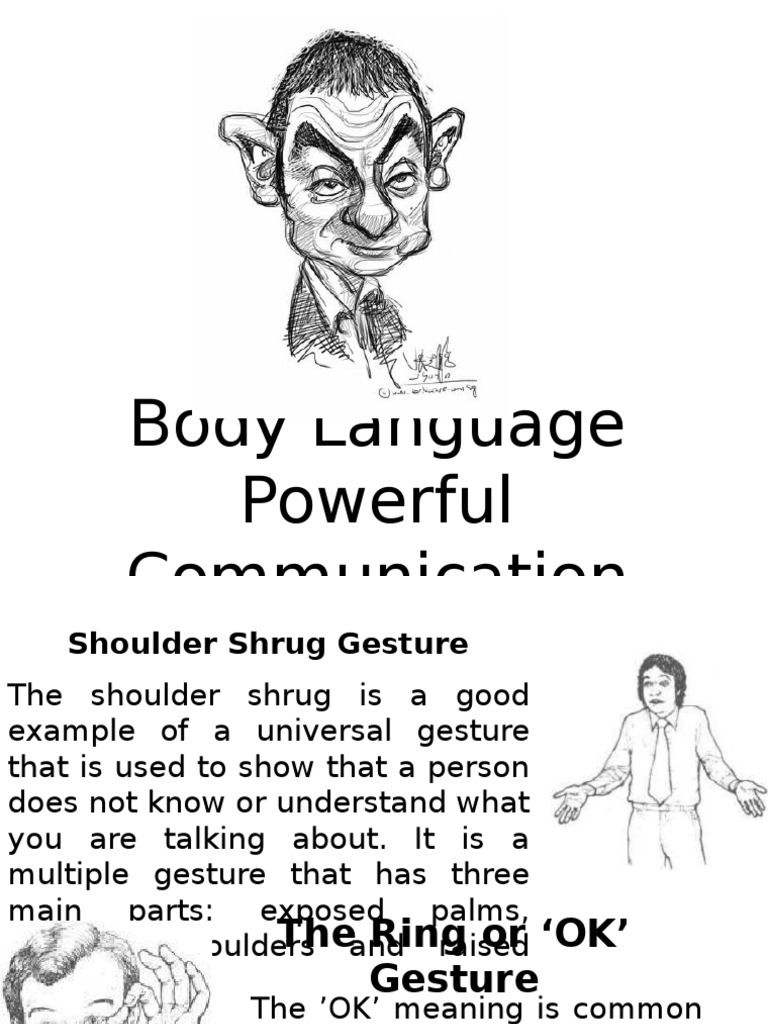 Body Language Powerful Communication Pdf Gesture Hand