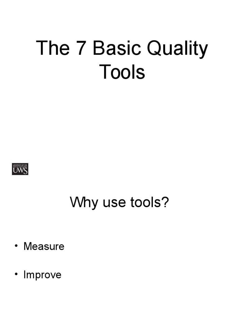 The 7 Basic Quality Tools | PDF