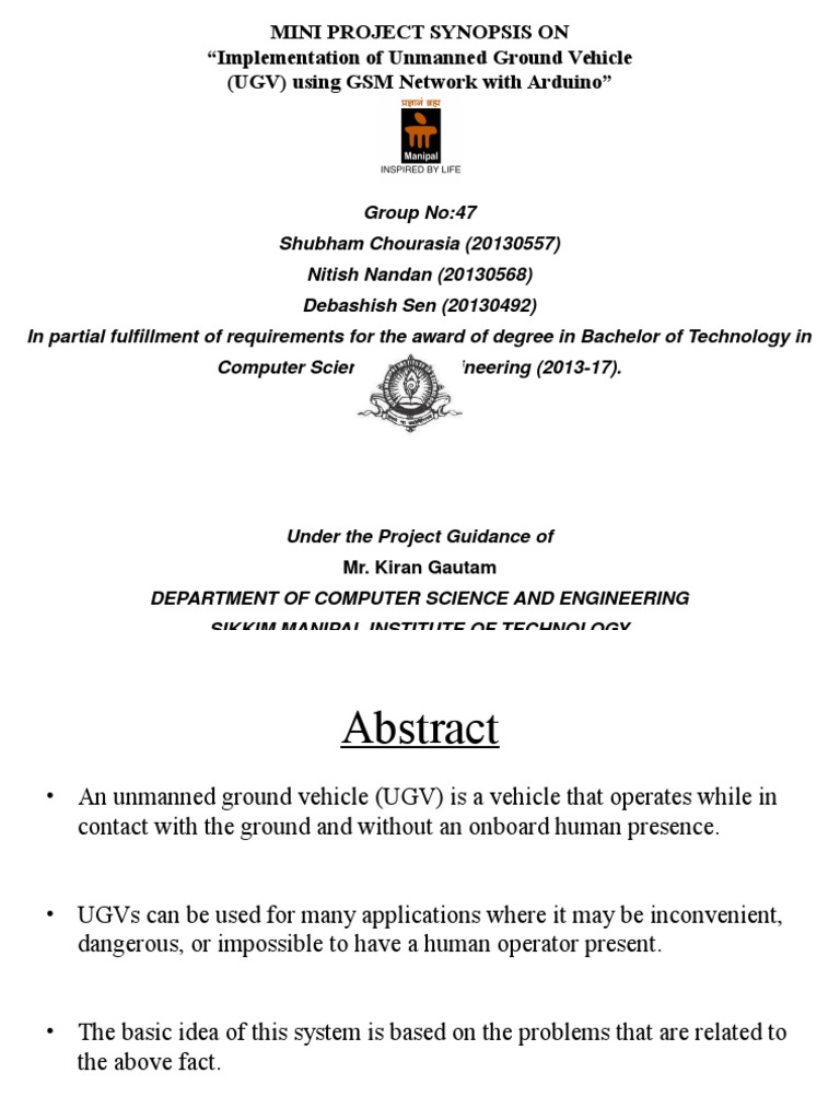 Implementing UGV | PDF | Arduino | Telephone