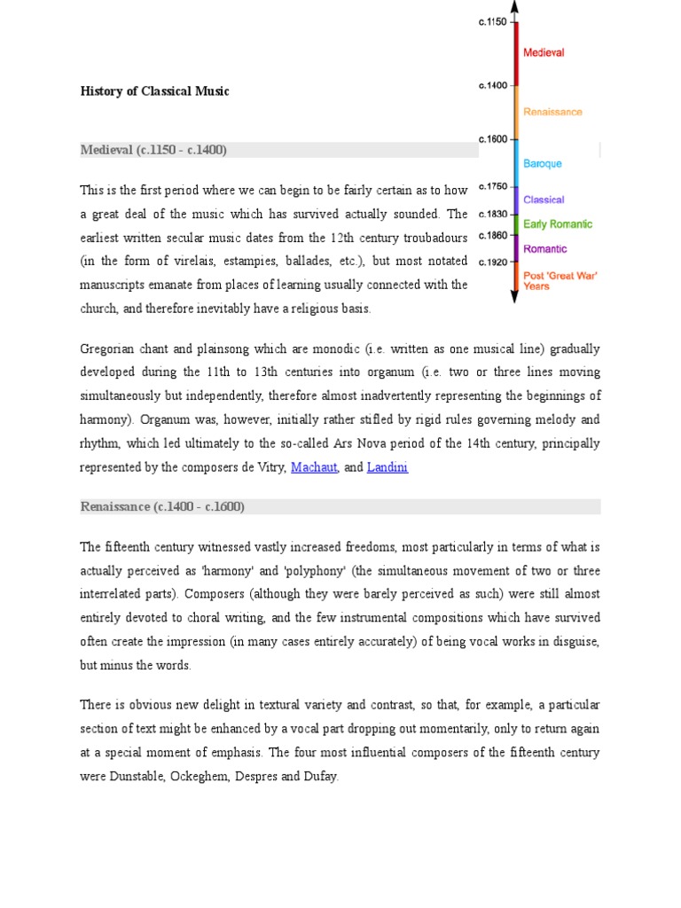History of Classical Music | PDF | Classical Period (Music) | Composers
