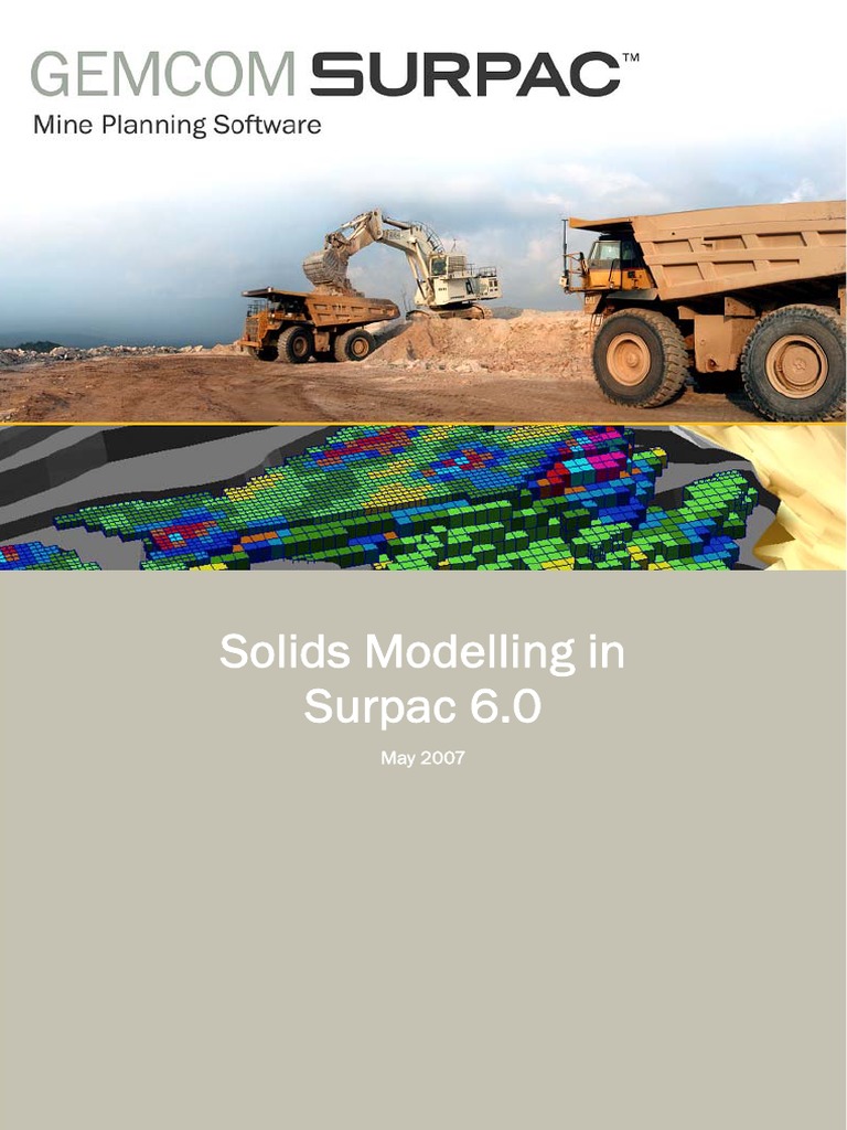 Solids Modelling in Surpac 6.0 | PDF | 3 D Modeling | Icon (Computing)