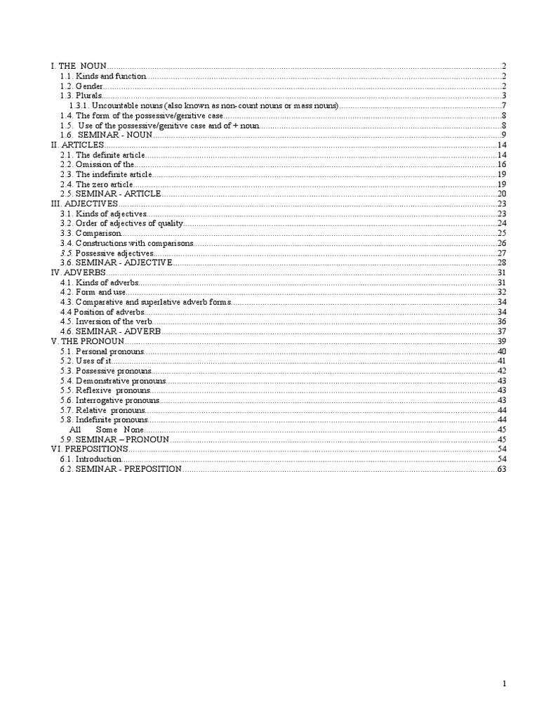 Curs LIMBA ENGLEZA Anul 1 Sem I Gramatica | PDF | Grammatical Gender ...