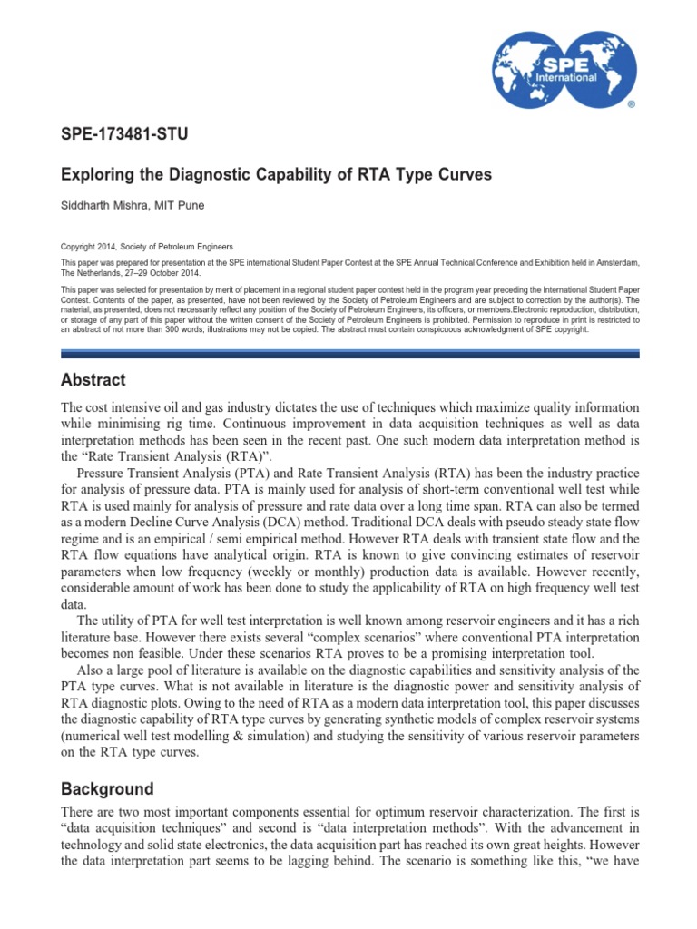 Exploring The Diagnostic Capability of RTA Type Curves | PDF | Computer ...
