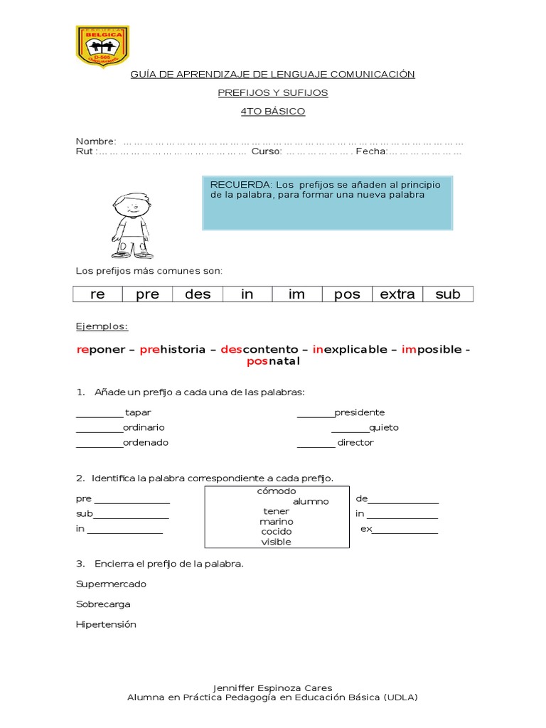 Guía de Prefijos y Sufijos | PDF