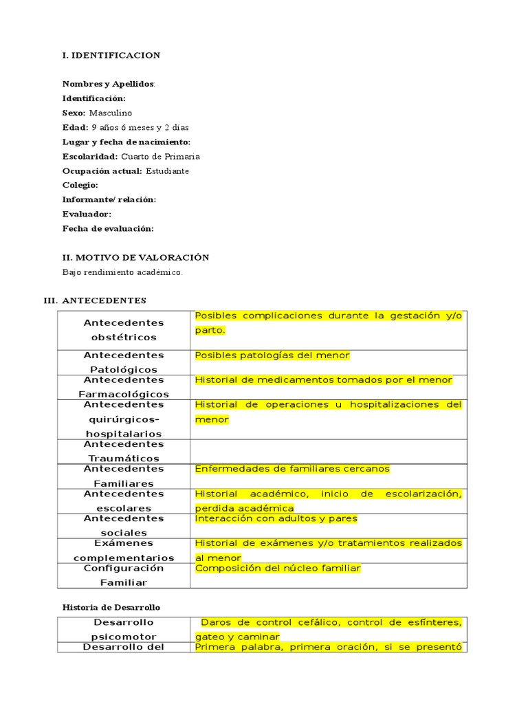 Resultados del Test RIAS en Niño de 9 Años | PDF | Memoria | Información