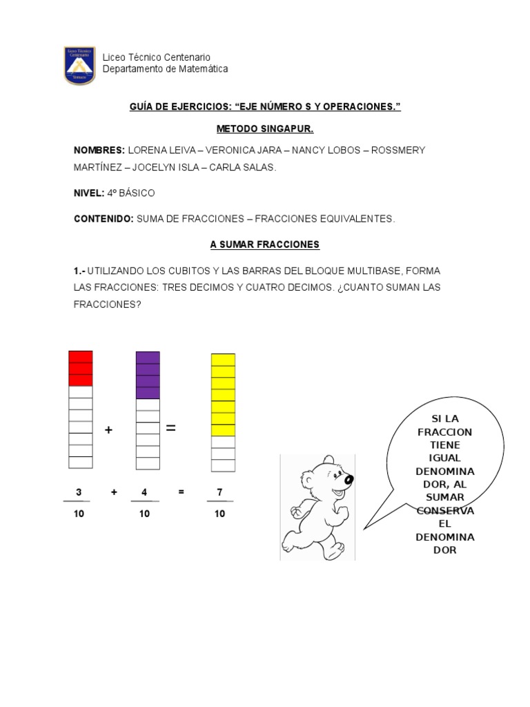 Barras De Fracciones Equivalentes