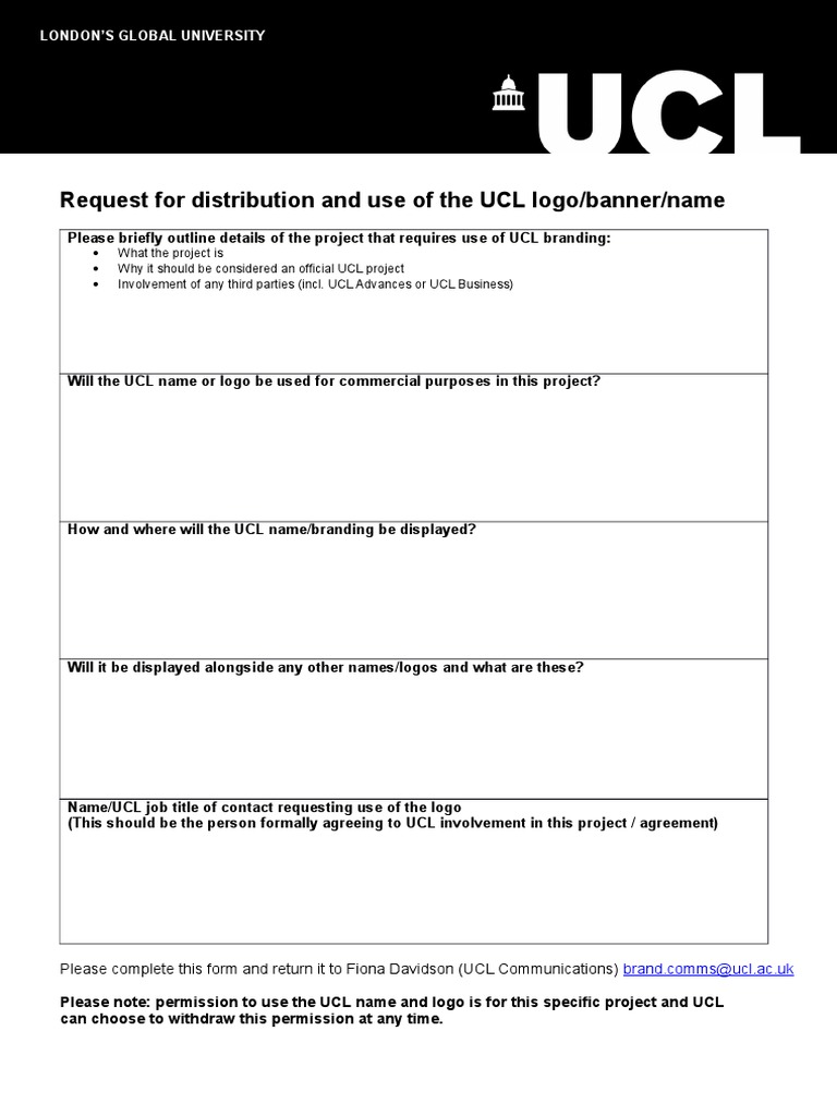 Ucl Logo Request Form | PDF