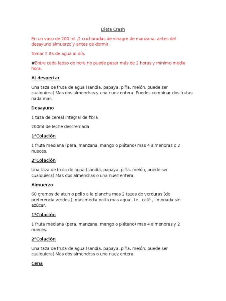 Dieta Crash | PDF