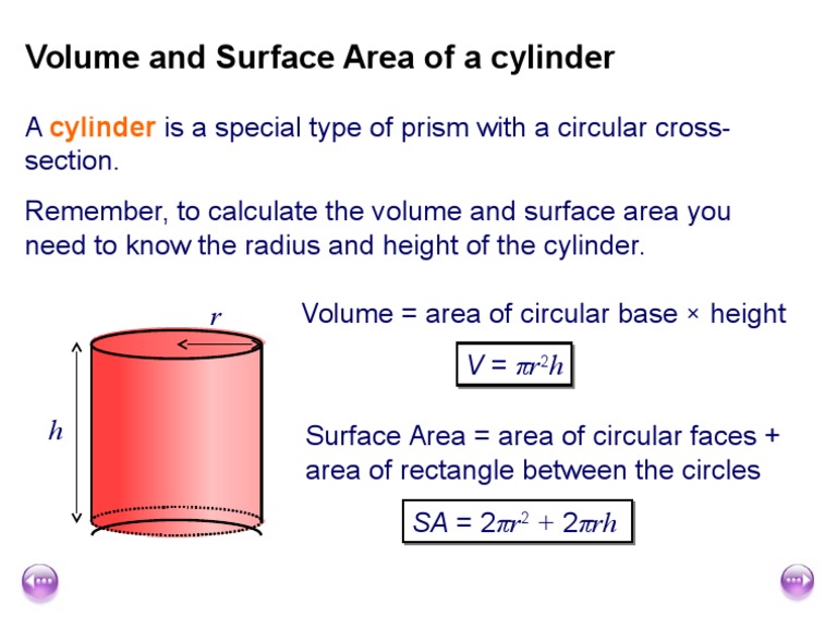 Cylinder Formulas | PDF