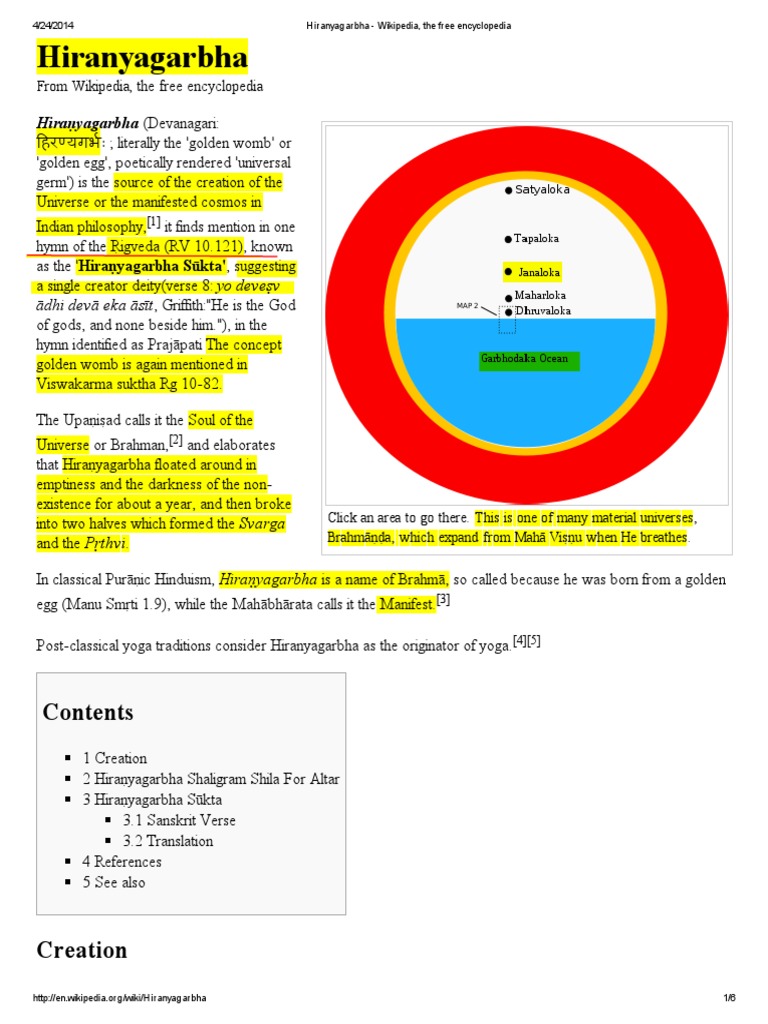 Hiranyagarbha - Wikipedia, The Free Encyclopedia | PDF | Hindu ...