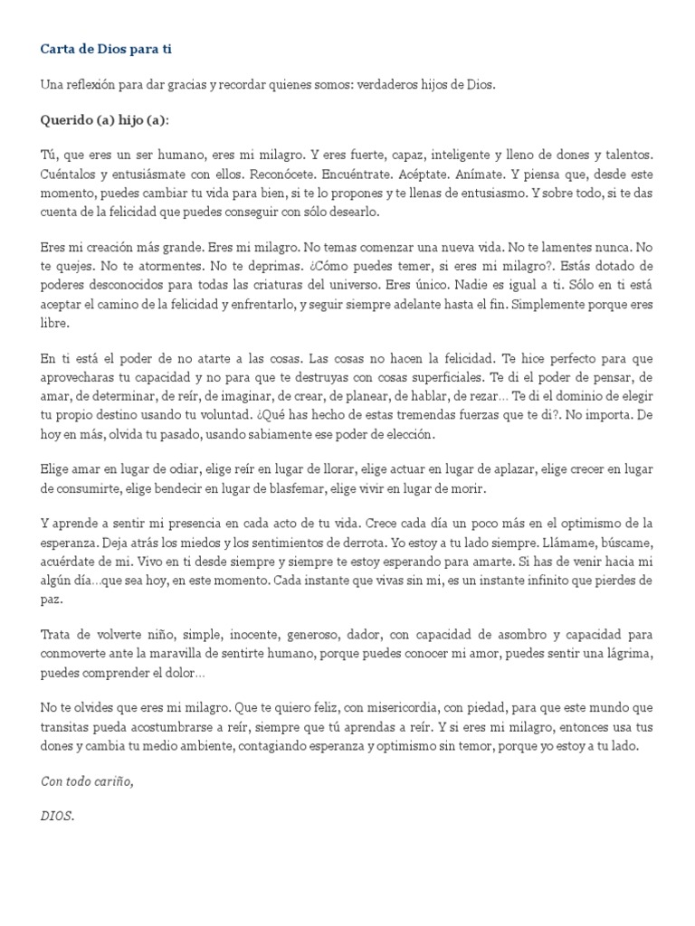 Reflexión Divina: Eres un Milagro | PDF | Felicidad | Science