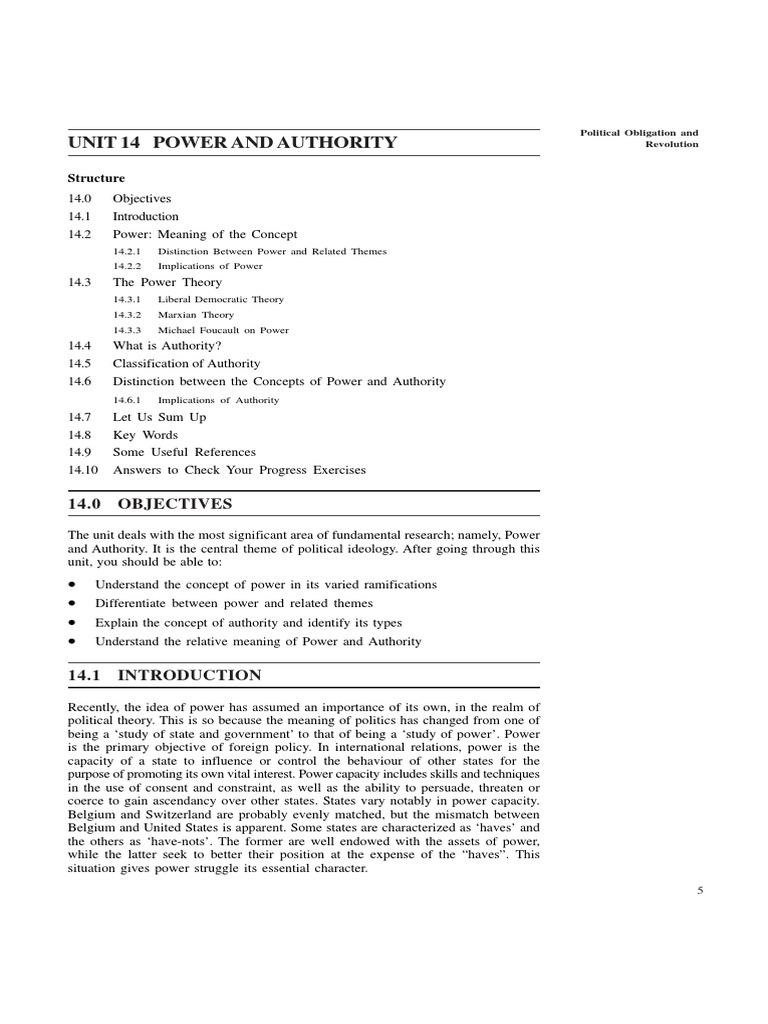 Power and Authority in Political Science | PDF | Power (Social And ...