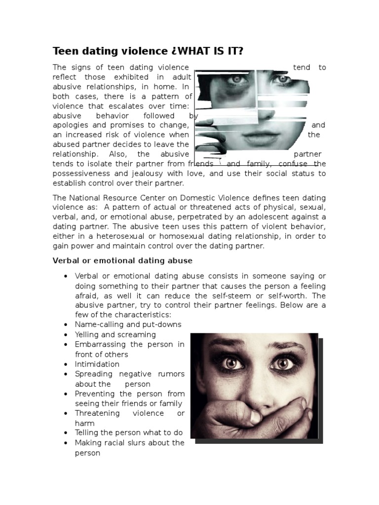 Teen Dating Violence Ilse | PDF | Domestic Violence | Adolescence