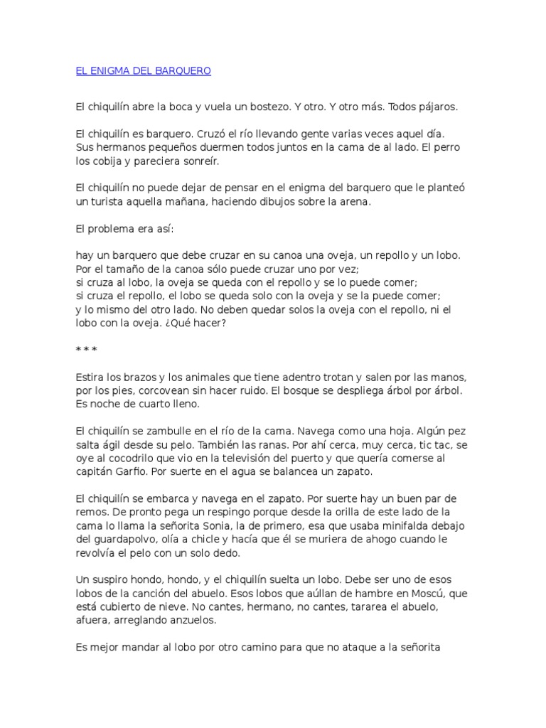 El Enigma Del Barquero | PDF | Lobo gris | Ocio