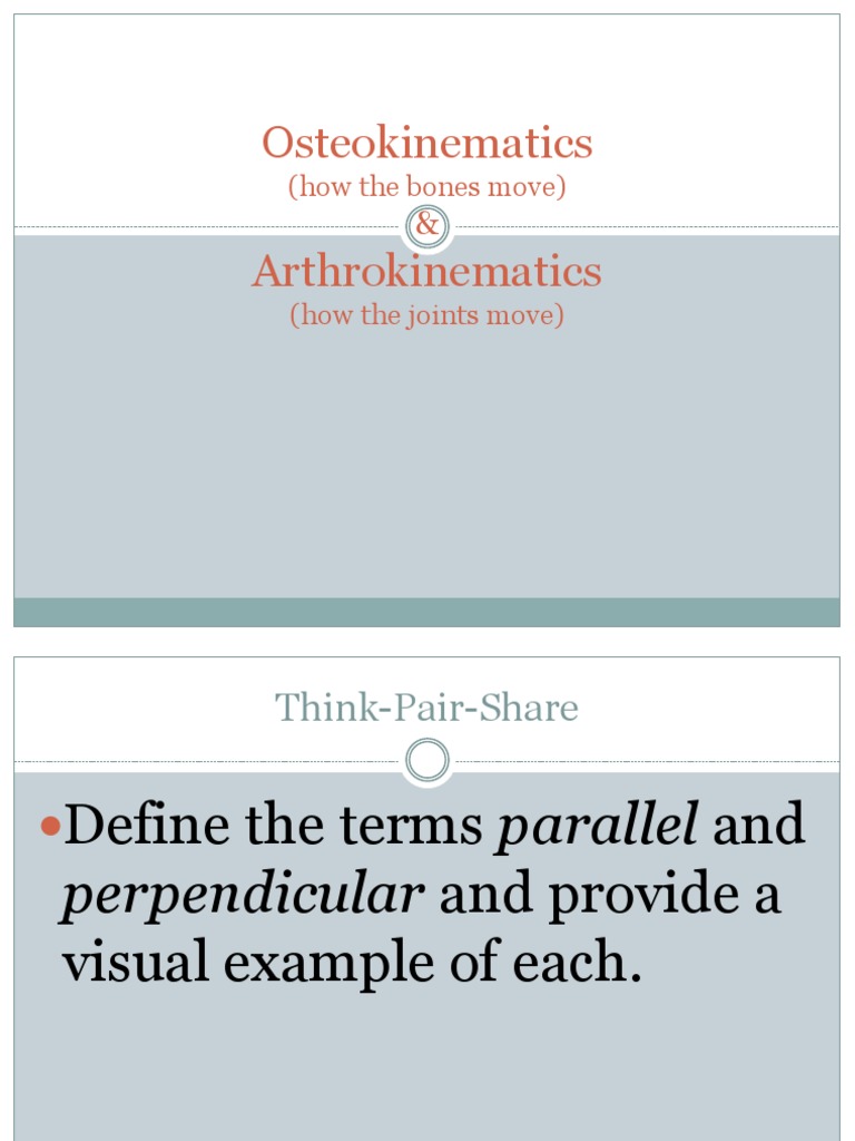 Osteokinematics vs. Arthrokinematics | PDF | Anatomical Terms Of Motion ...
