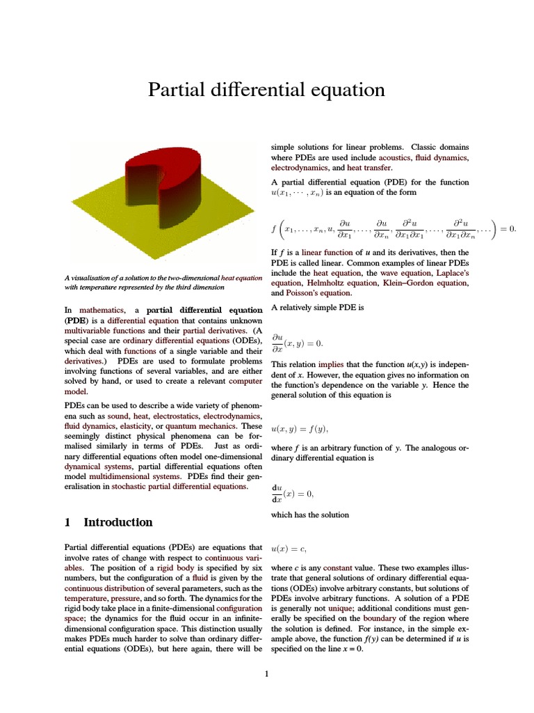 Partial Differential Equation | PDF | Partial Differential Equation ...
