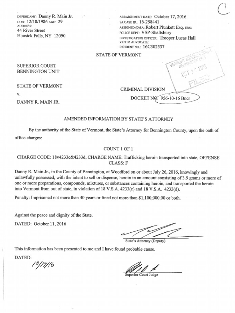 Danny Main Jr. Indictment | PDF