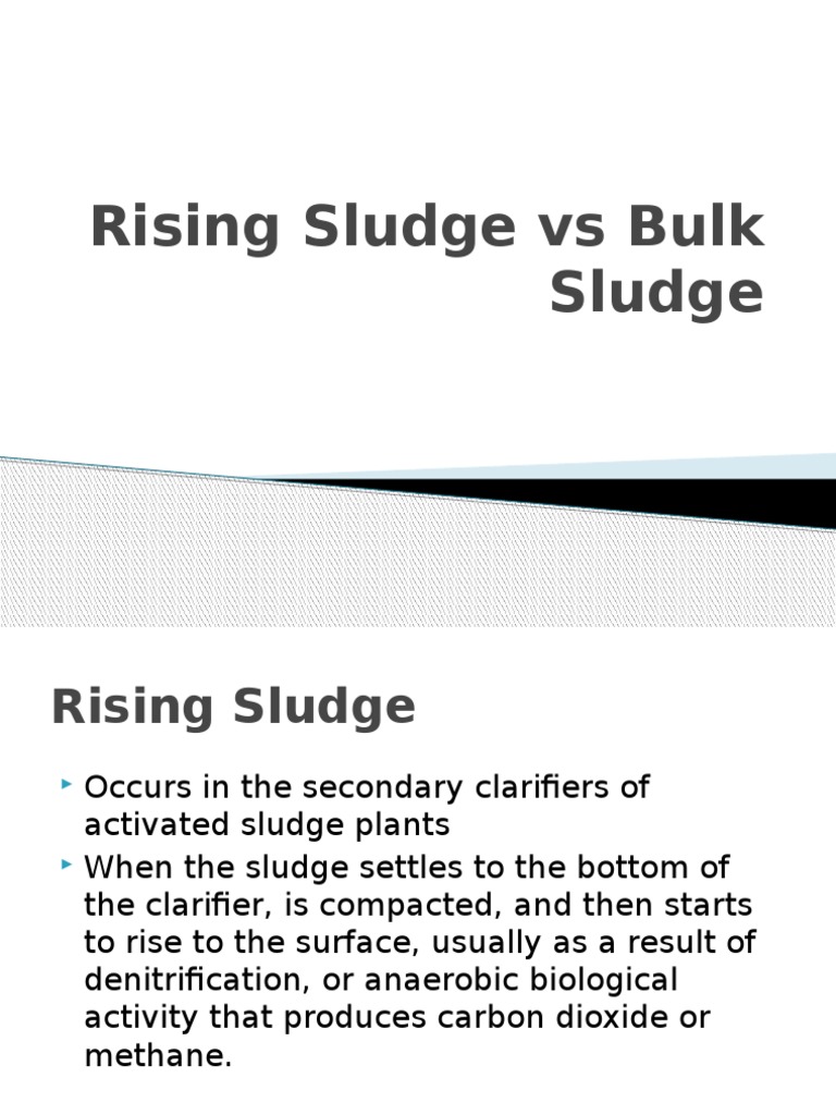 Rising Sludge Vs Bulk Sludge | PDF | Environmental Technology | Sewerage