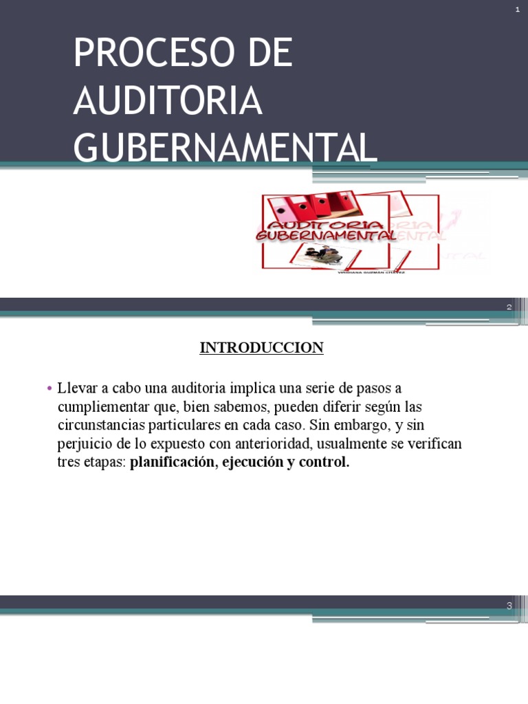 Proceso de Auditoria Gubernamental Diapositivas | Contralor ...