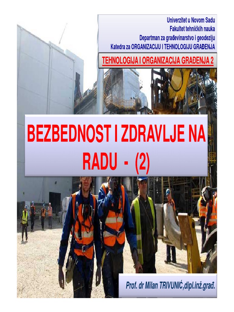 Tog 2 PR 72 Bezbednost I Zdravlje Na Radu | PDF