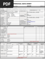 PDS CS Form 212 (Revised 2005) Personal Data Sheet | PDF | Government ...