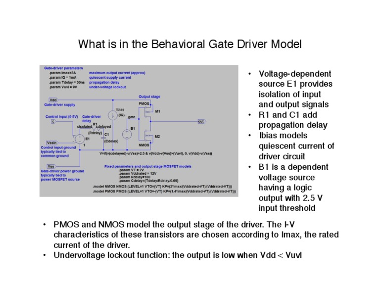 What Is in The Behavioral Gate Driver Model | PDF | Computers