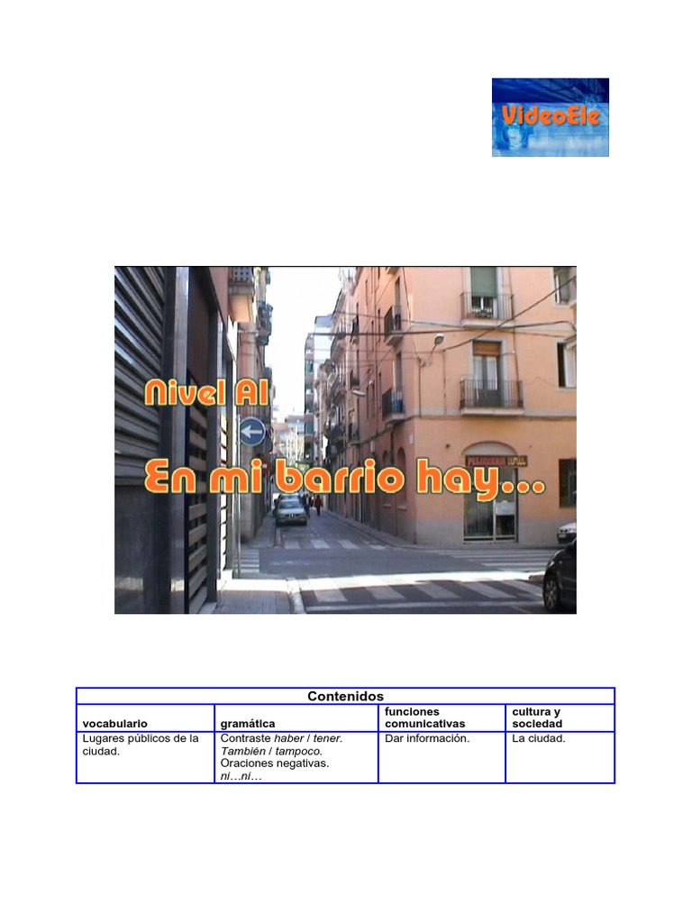 A1 en Mi Barrio Hay Actividad PDF | PDF