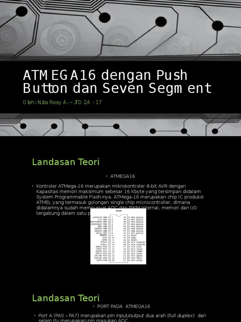 Atmega16 Dengan Push Button Dan Seven Segmen | PDF