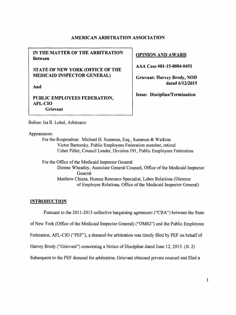Arbitration Decision PDF | PDF