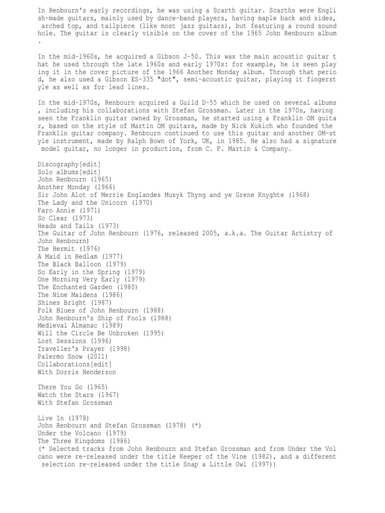 John Ben | PDF | Guitars | String Instruments