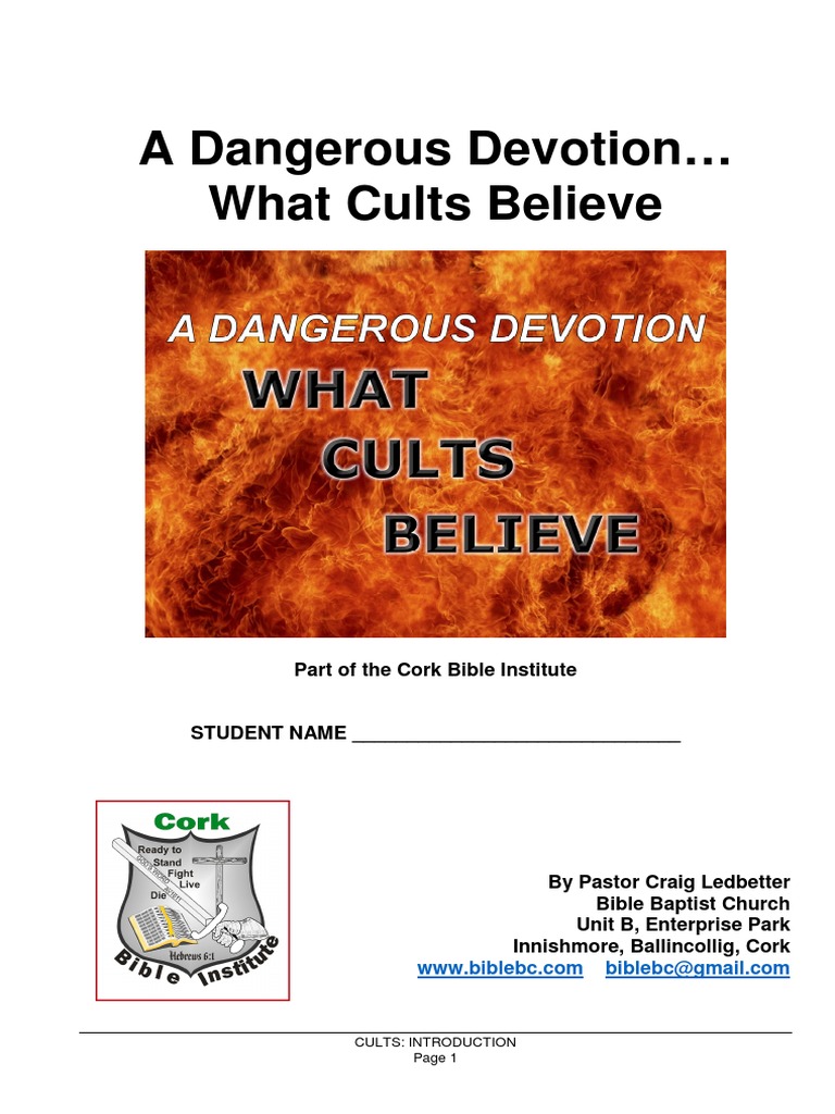 Cults Introduction - Student 1 PDF | PDF | Jesus | Prophet