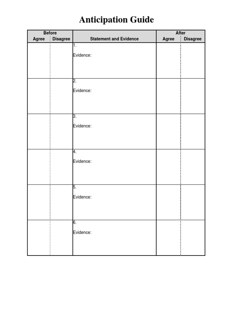 Anticipationguide 3 | PDF