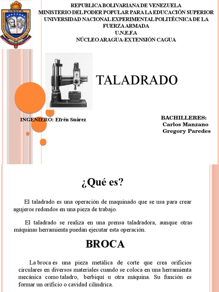 Procesos taladrado | Perforar | Ingeniería mecánica
