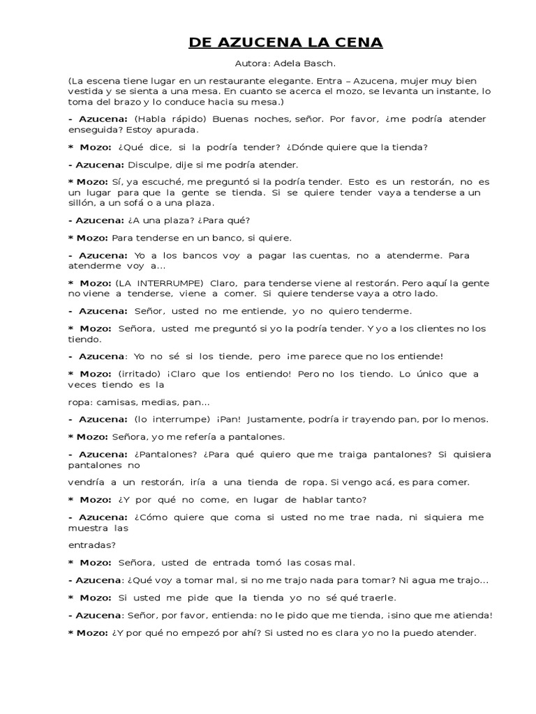 De Azucena La Cena | PDF