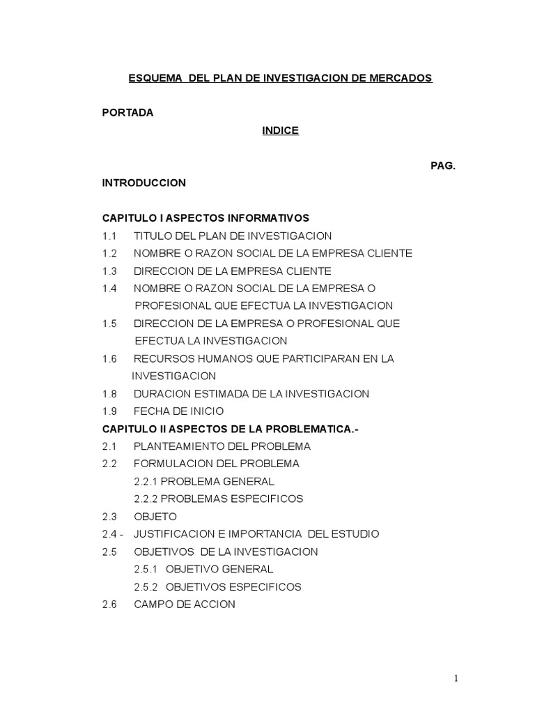 2 Esquema Plan de Inv | PDF | Cuestionario | Metodología