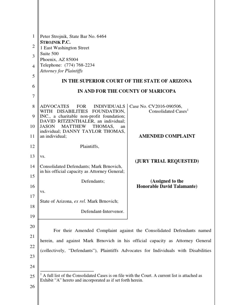 AID Proposed Amended Complaint | Americans With Disabilities Act Of ...