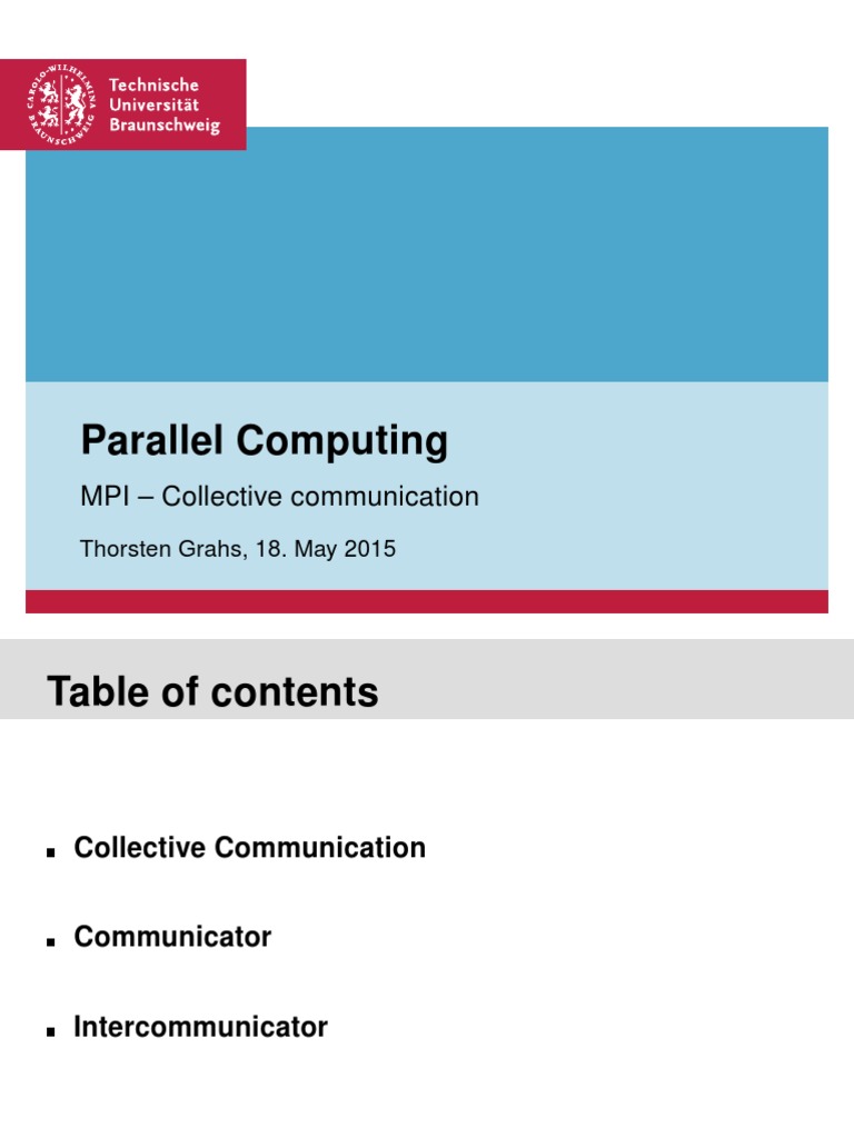 Parallel Computing: MPI - Collective Communication | PDF | Computer ...
