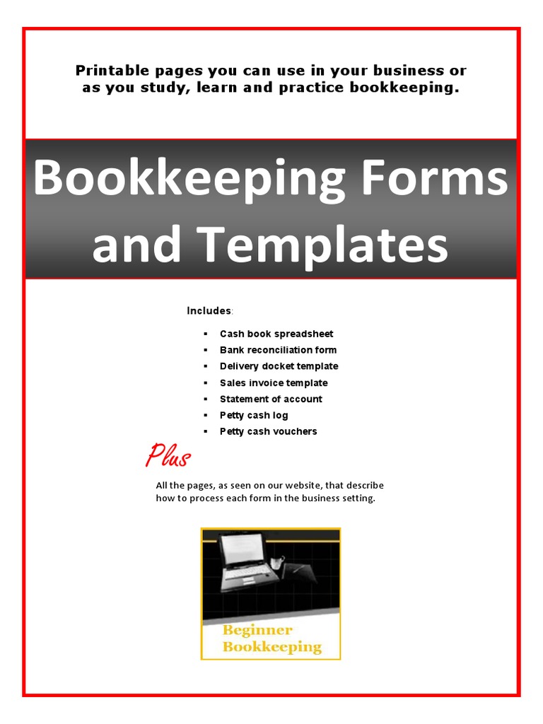 Bookkeeping Forms and Templates Book | PDF | Bookkeeping | Invoice