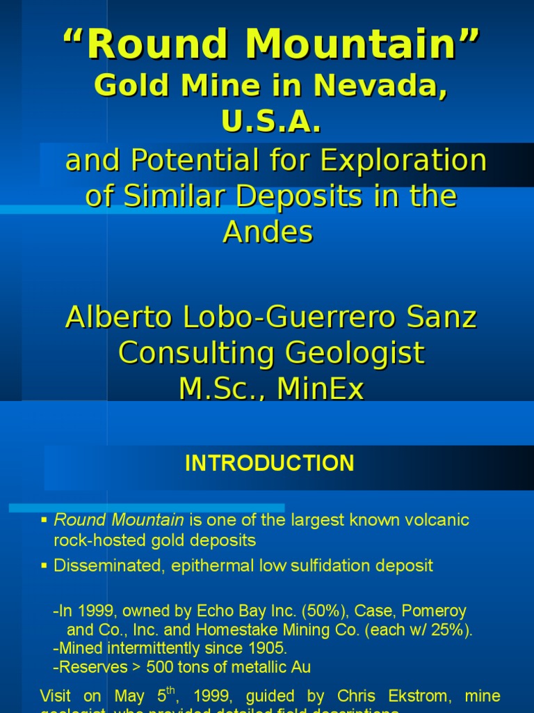 Round Mountain Au Mine, Nevada | PDF | Clastic Rock | Volcano