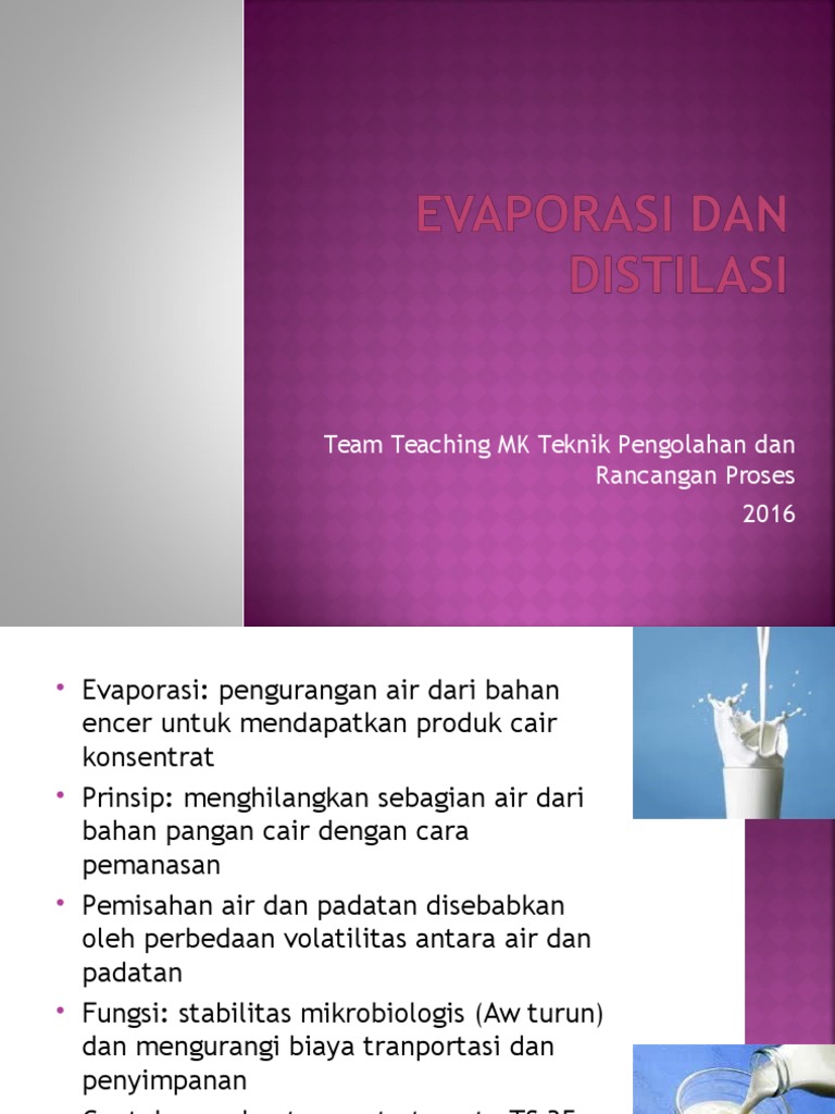 Evaporasi Dan Distilasi TPRP 2016 | PDF | Distilasi | Uap
