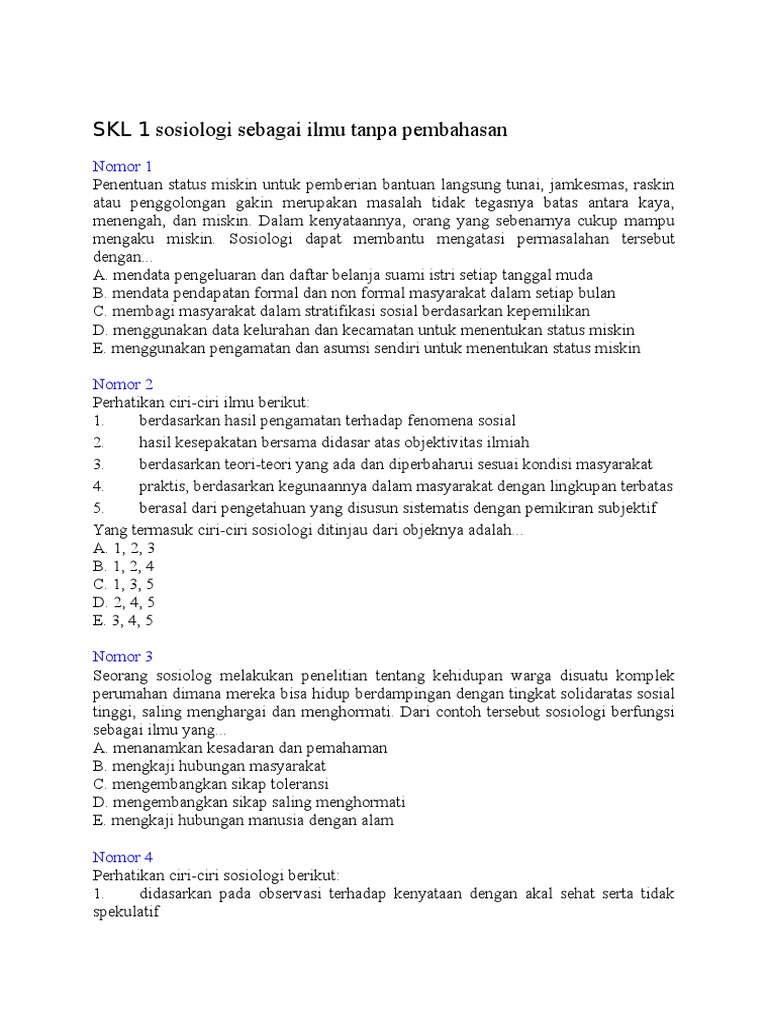 Latihan Soal UN Per SKL | PDF