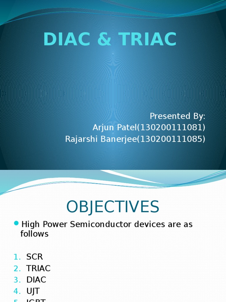 Diac & Triac | PDF | Science & Mathematics | Technology & Engineering
