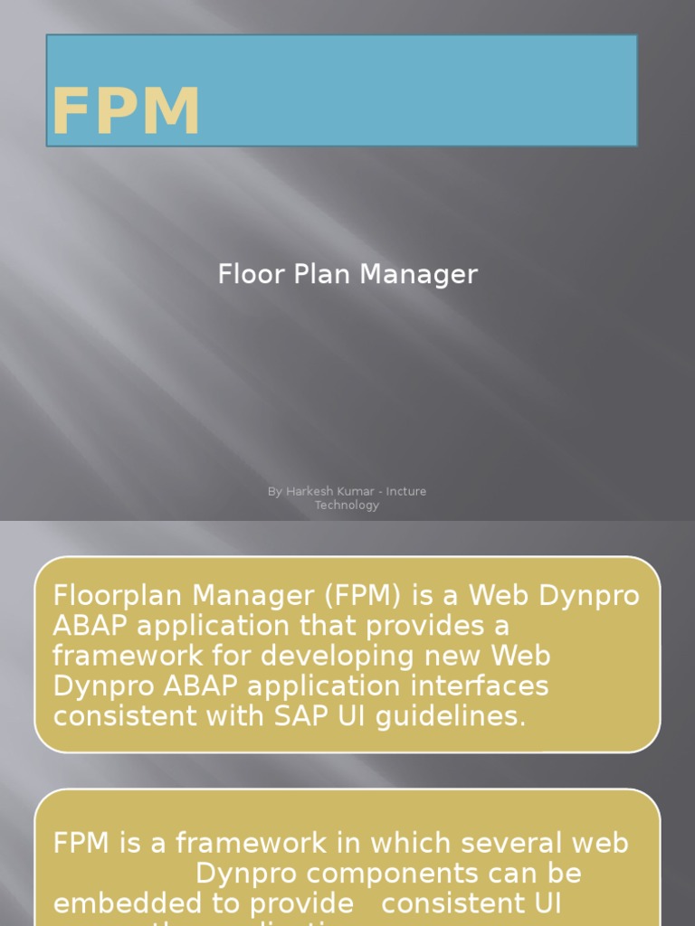 Floor Plan Manager: by Harkesh Kumar - Incture Technology | PDF