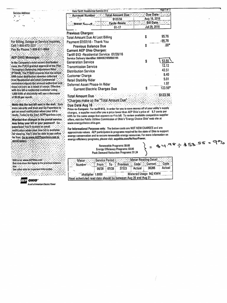 AEP Customer Bill | PDF