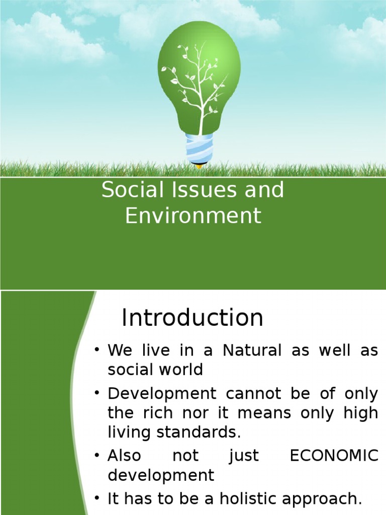 Social Issues in Environmental Sustainability | PDF | Ozone Depletion ...