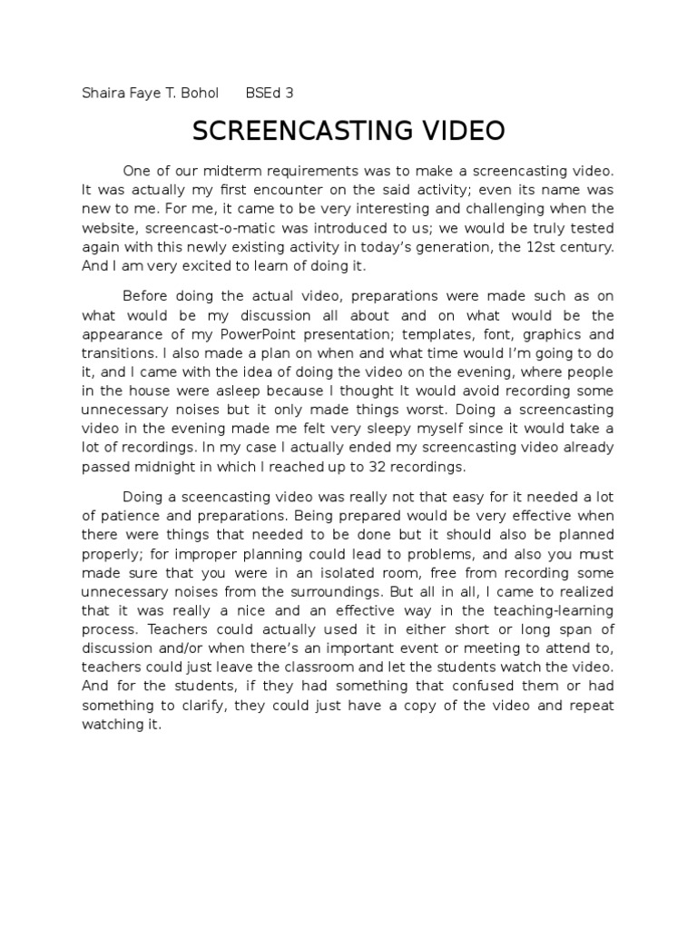 Screencasting | PDF