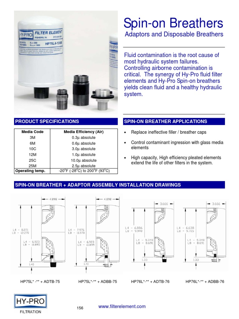 Hy-Pro Air Breathers | PDF | Filtration | Adsorption