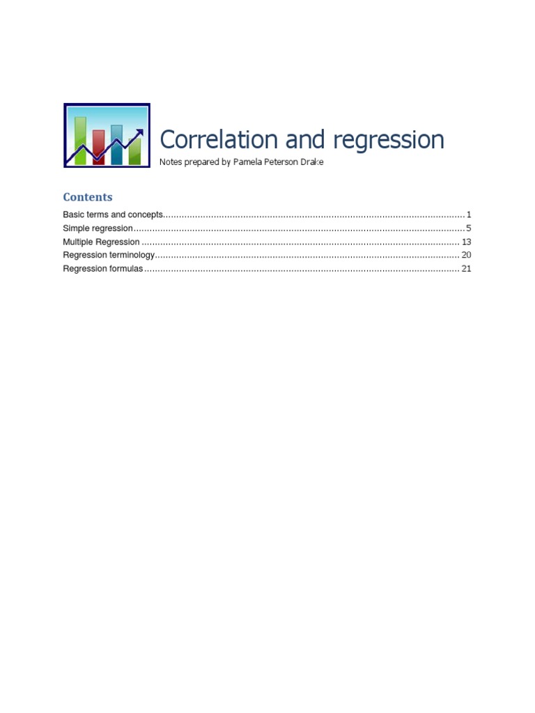 Regression and Correlation | PDF | Finance & Money Management ...