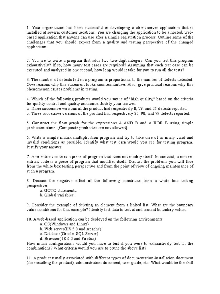 Software Testing Assignment Pdf Oracle Database Databases