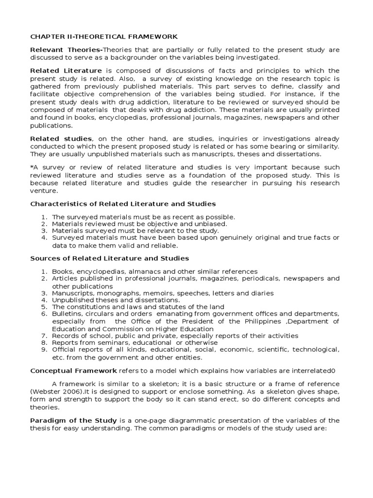 CHAPTER II-Theoretical Framework | PDF | Academic Discipline Interactions | Scientific Method